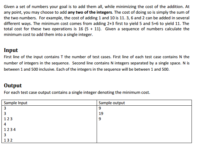 Solved Given a set of numbers your goal is to add them all, | Chegg.com