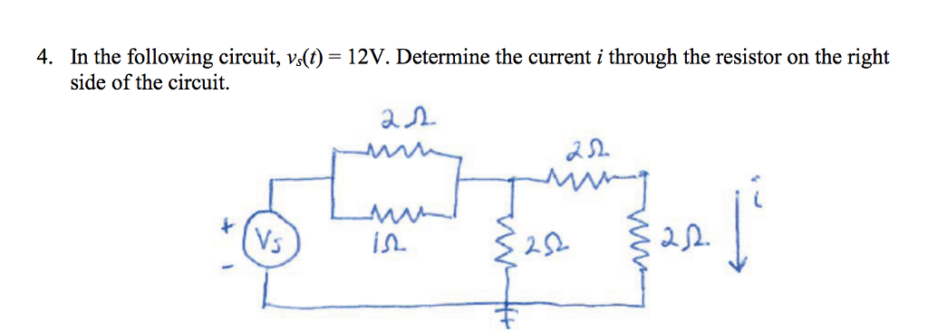 Solved In the following circuit, v_s(t) = 12V. Determine the | Chegg.com
