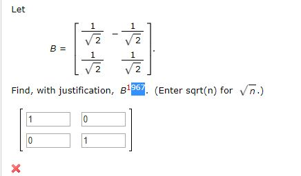 Solved Let 方一方 方方 | Find, with justification, BI (Enter | Chegg.com