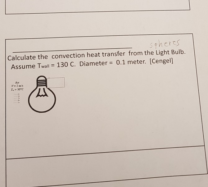 Solved sphercs Calculate the convection heat transfer from | Chegg.com
