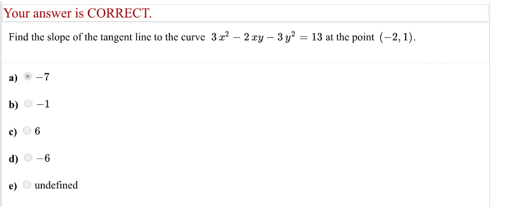 Solved Find the slope of the tangent line to the curve 3 x^2 | Chegg.com