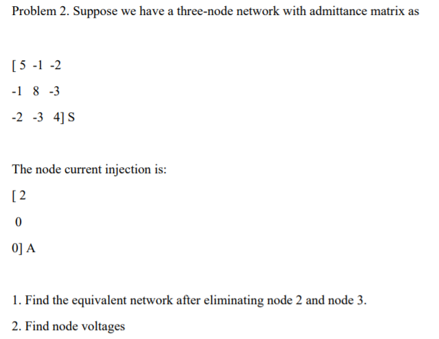 Solved Problem 2. Suppose we have a three-node network with | Chegg.com