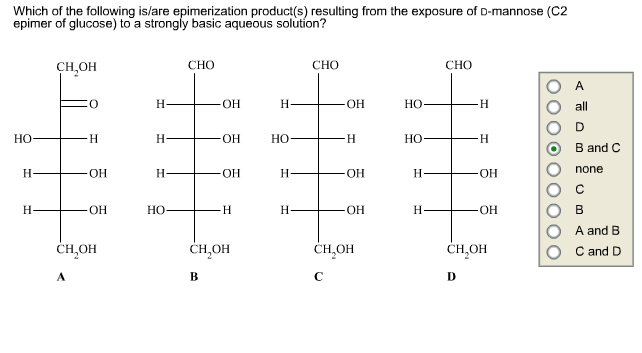 Solved Which of the following is/are epimerization | Chegg.com