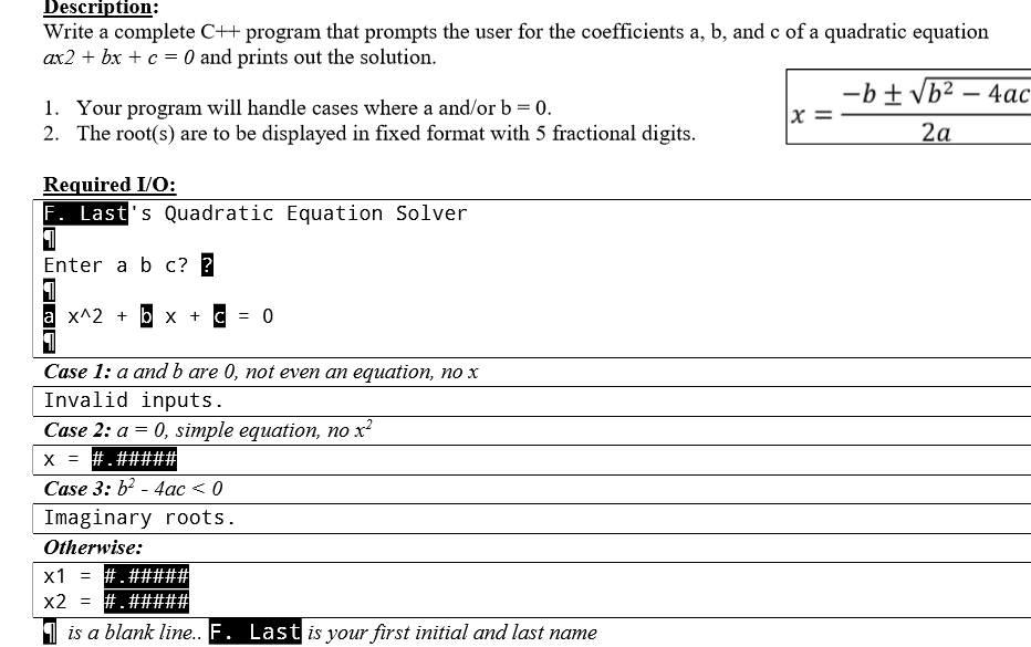 Solved Description Write A Complete C Program That