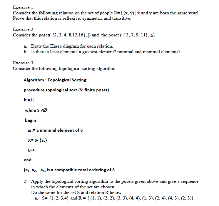 Solved Consider the following relation on the set of people | Chegg.com