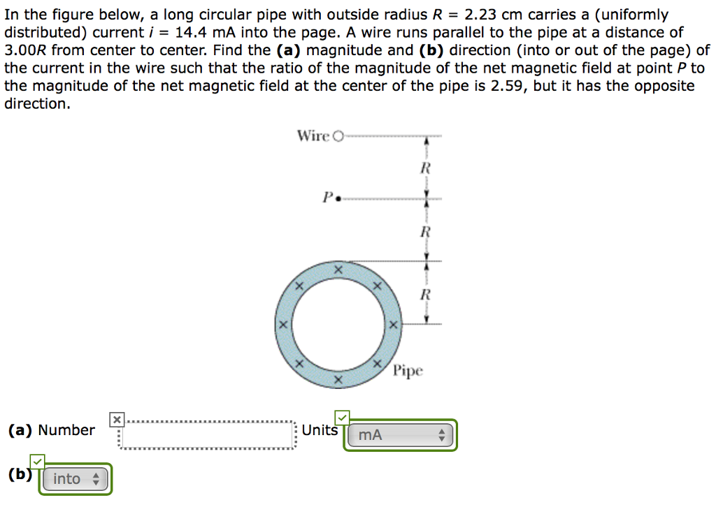 Solved In the figure below, a long circular pipe with | Chegg.com