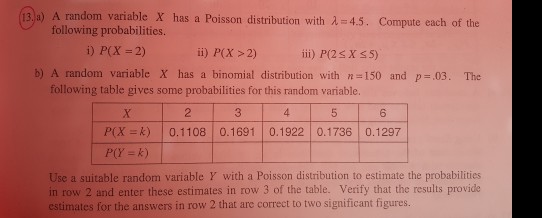 Solved A random variable X has a Poisson distribution with | Chegg.com