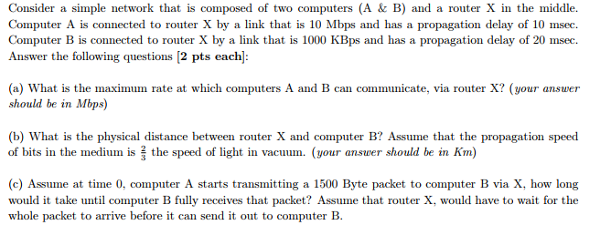 Solved Consider a simple network that is composed of two | Chegg.com