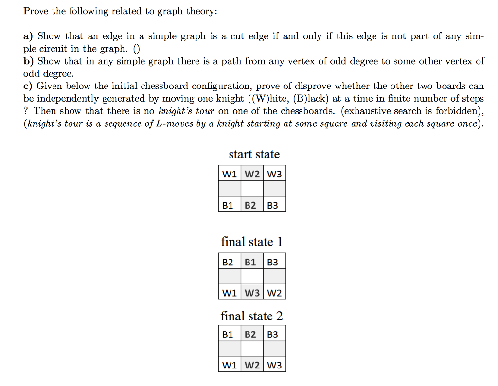 Solved Prove the following related to graph theory: Show | Chegg.com