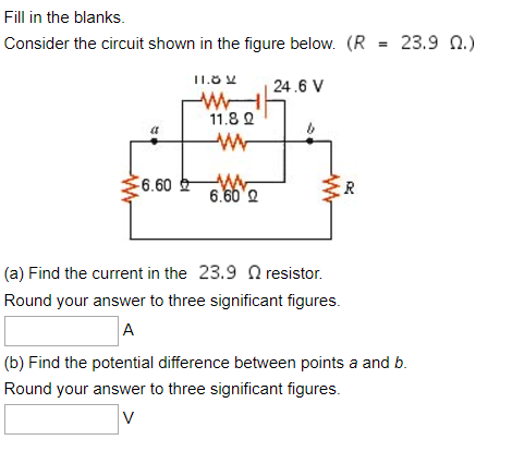 Solved Fill in the blanks. Consider the circuit shown in | Chegg.com