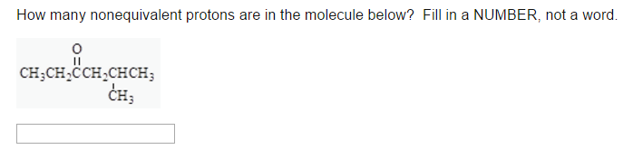 Solved How many nonequivalent protons are in the molecule | Chegg.com
