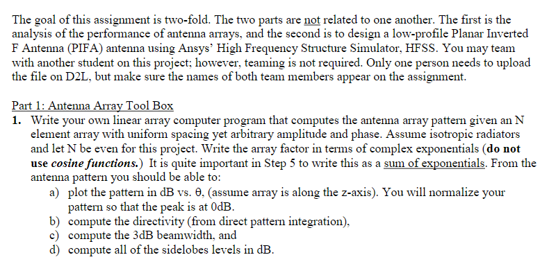 Solved The goal of this assignment is two-fold. The two | Chegg.com