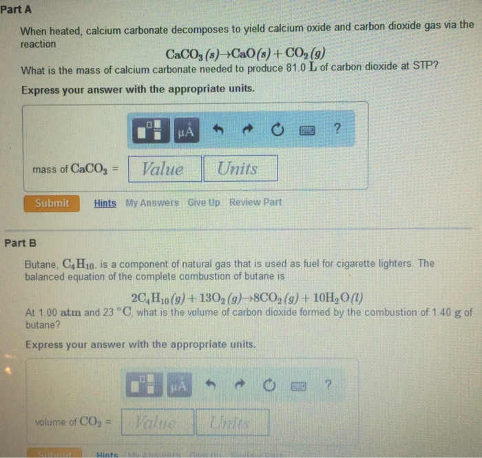 Solved ± Stoichiometric Relationships with Gases The ideal | Chegg.com