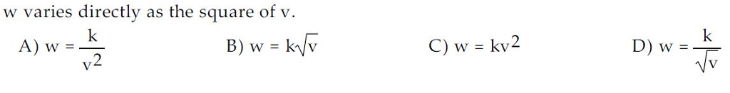 Solved Write An Equation That Expresses The Relationship