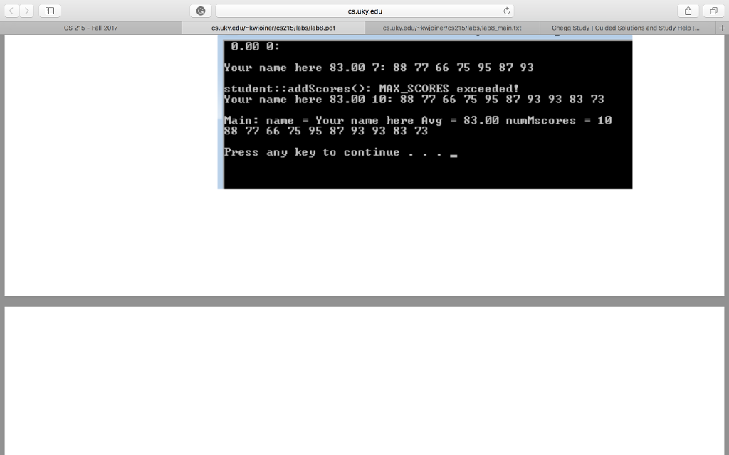 Solved cs.uky.edu CS 215- Fall 2017 | Chegg.com