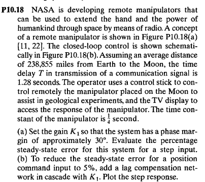 Solved P10.18 NASA is developing remote manipulators that | Chegg.com