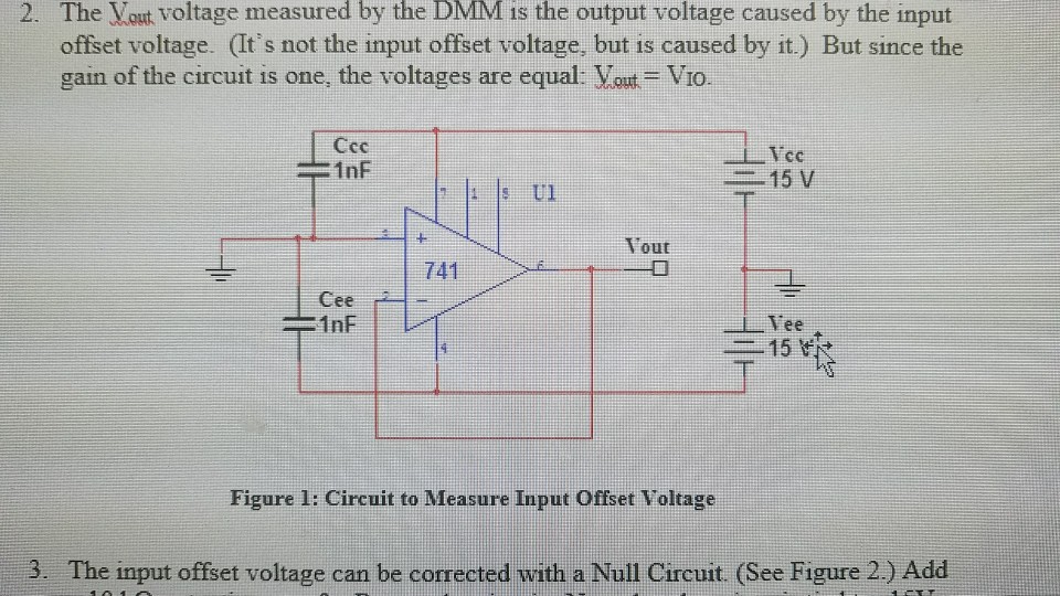 Solved The Vout voltage measured by the DMM is the output | Chegg.com