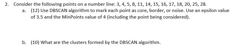 Solved 2. Consider the following points on a number line: 3, | Chegg.com