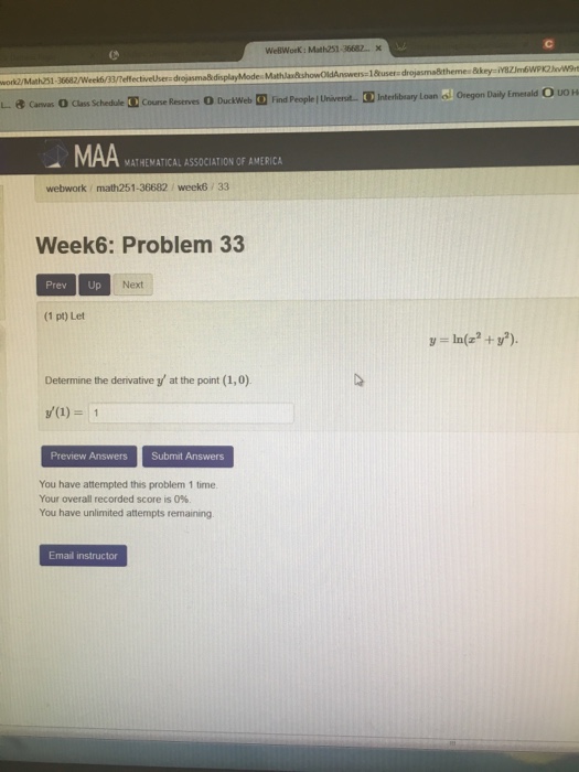 Solved Let y = ln(x^2 + y^2). Determine the derivative y? | Chegg.com