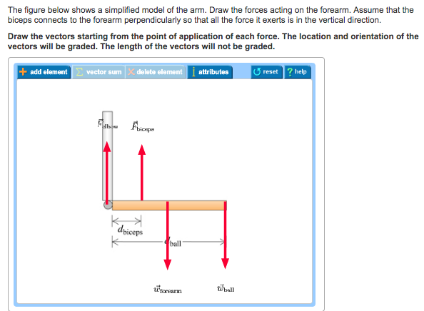 Solved The figure below shows a simplified model of the arm. | Chegg.com