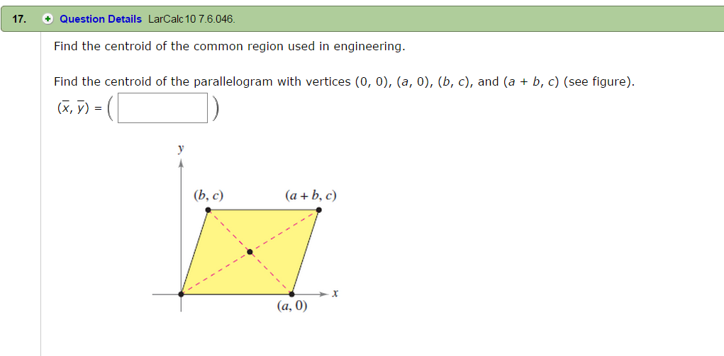 Solved Find the centroid of the common region used in | Chegg.com