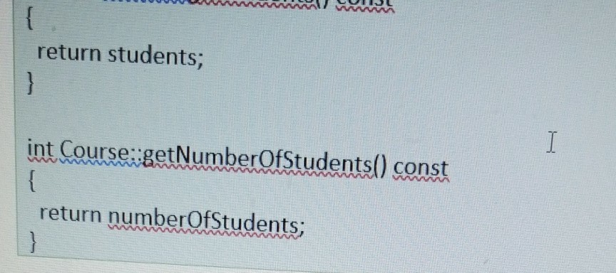 Solved Consider the class Course given in the appendix (last | Chegg.com