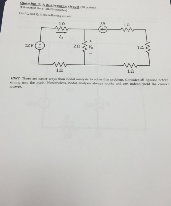Solved Find I_0 and V_R in the following circuit. | Chegg.com