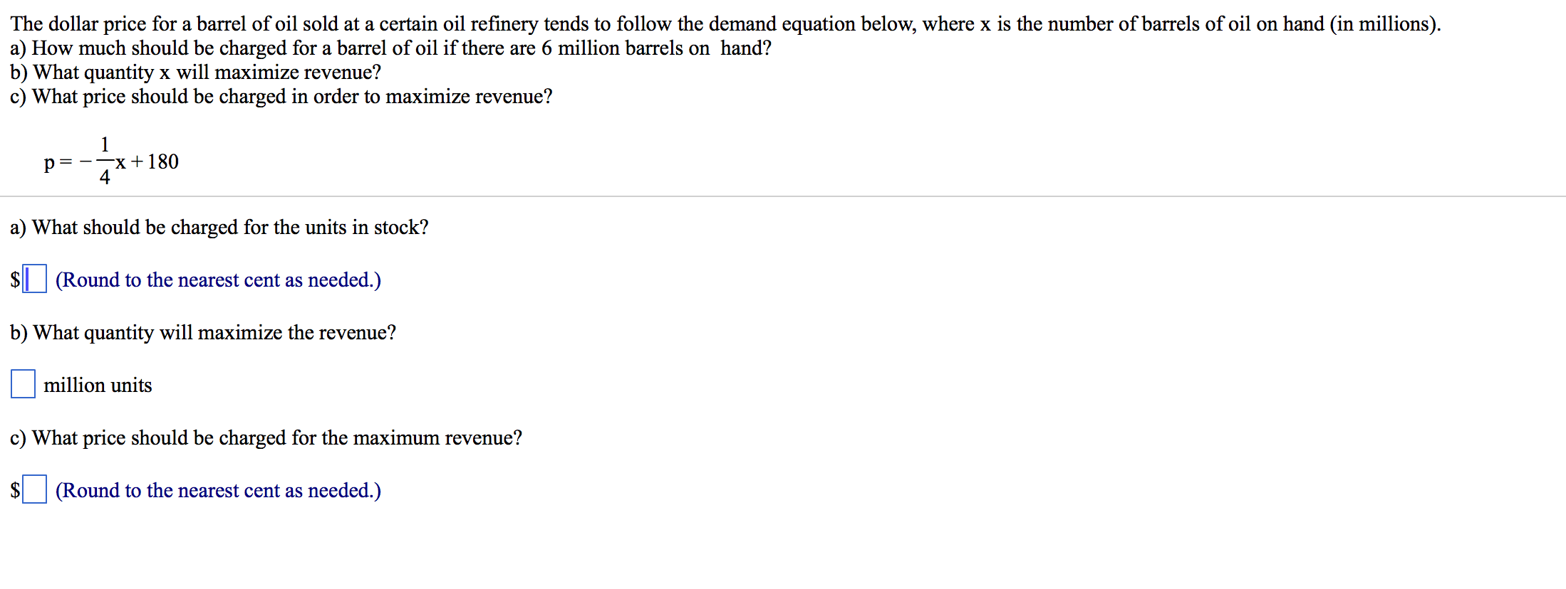 Solved The dollar price for a barrel of oil sold at a | Chegg.com
