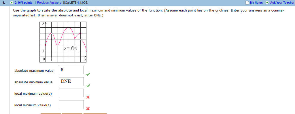 Solved 1. 2.16/4 points | Previous Answers SCalcET8 4.1.005 | Chegg.com
