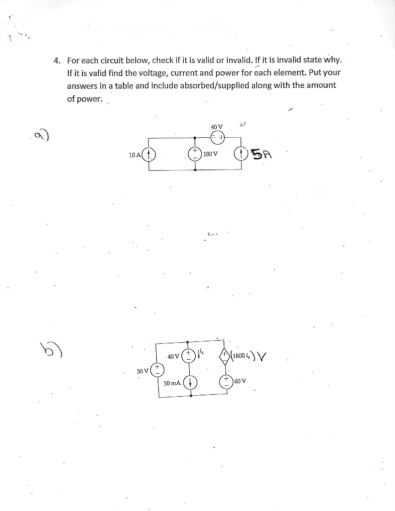Solved For each circuit below, check if it is valid or | Chegg.com