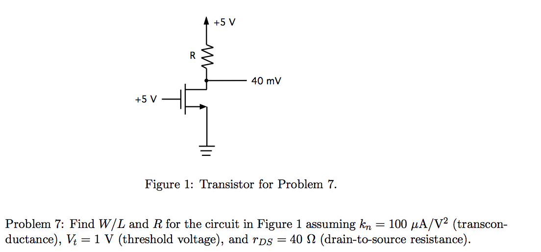 Solved Figure 1: Transistor for Problem 7. Problem 7: Find | Chegg.com
