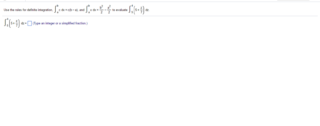 Solved Use the rules for definite integration, integral_a^b | Chegg.com