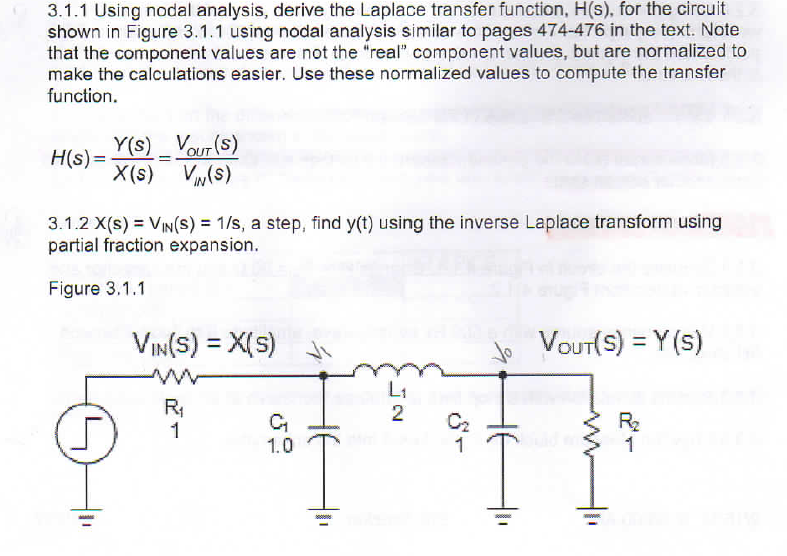 Solved Using nodal analysis, derive the Laplace transfer | Chegg.com