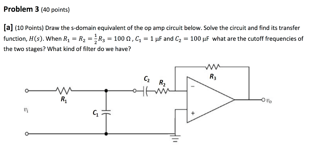 Solved Problem 3 (40 points) [a] (10 Points) Draw the | Chegg.com