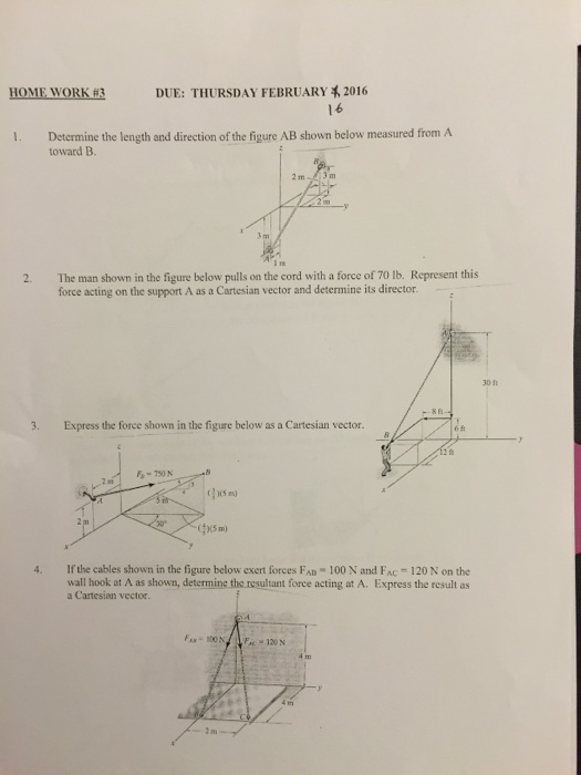 Solved Determine the length and direction of the figure AB | Chegg.com