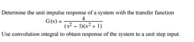 Solved Determine the unit impulse response of a system with | Chegg.com