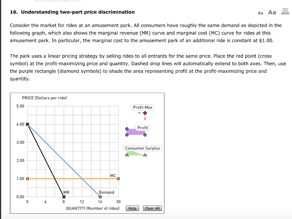 Solved 16. Understanding two-part price discrimination | Chegg.com