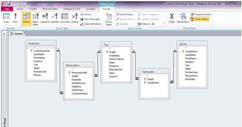 Solved Query Tools HomeCreate External Data Database Tools | Chegg.com