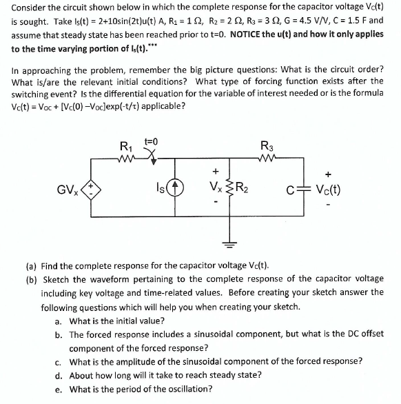 Solved Consider the circuit shown below in which the | Chegg.com