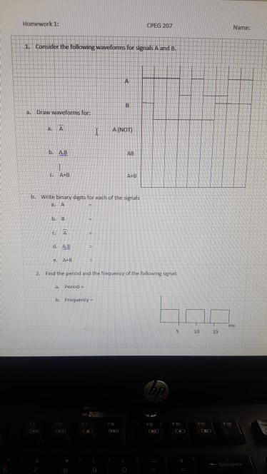 Solved Consider the following waveforms for signals A and B. | Chegg.com