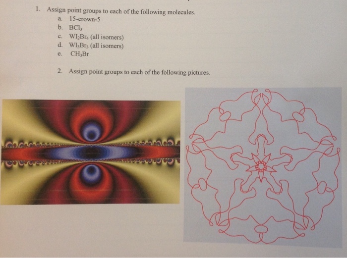 1. Assign point groups to each of the following | Chegg.com