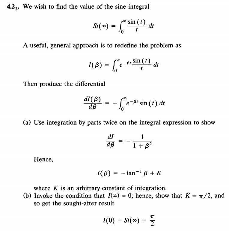 Solved 4 22 We Wish To Find The Value Of The Sine Integral Chegg
