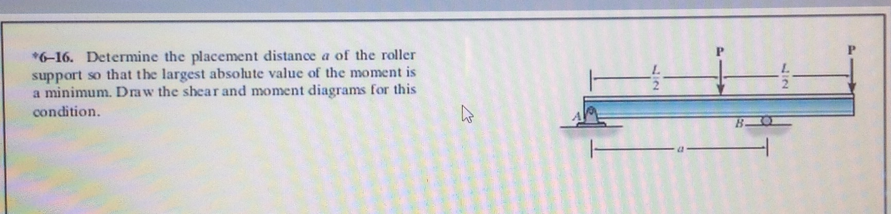 Solved Determine the placement distance a of the roller | Chegg.com