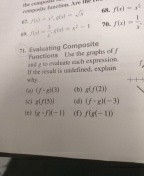 Solved 71, Evaluating Composite functions Uszthe graphs off | Chegg.com