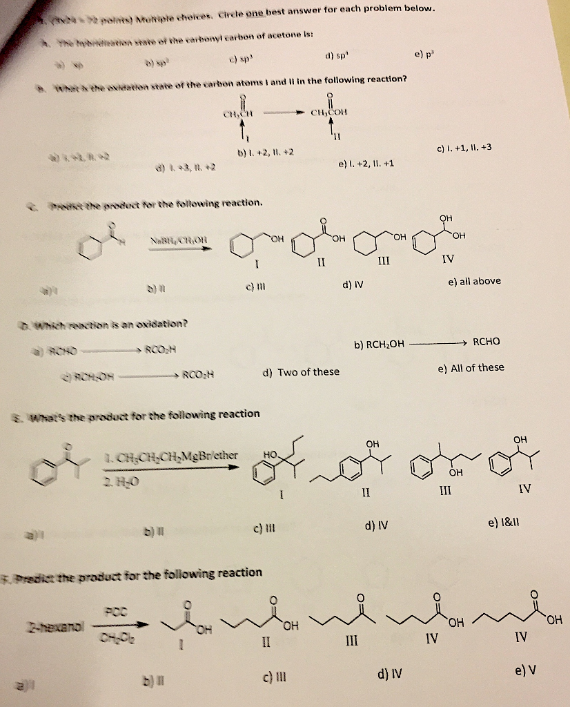 Solved The hybridization state of the carbonyl carbon of | Chegg.com