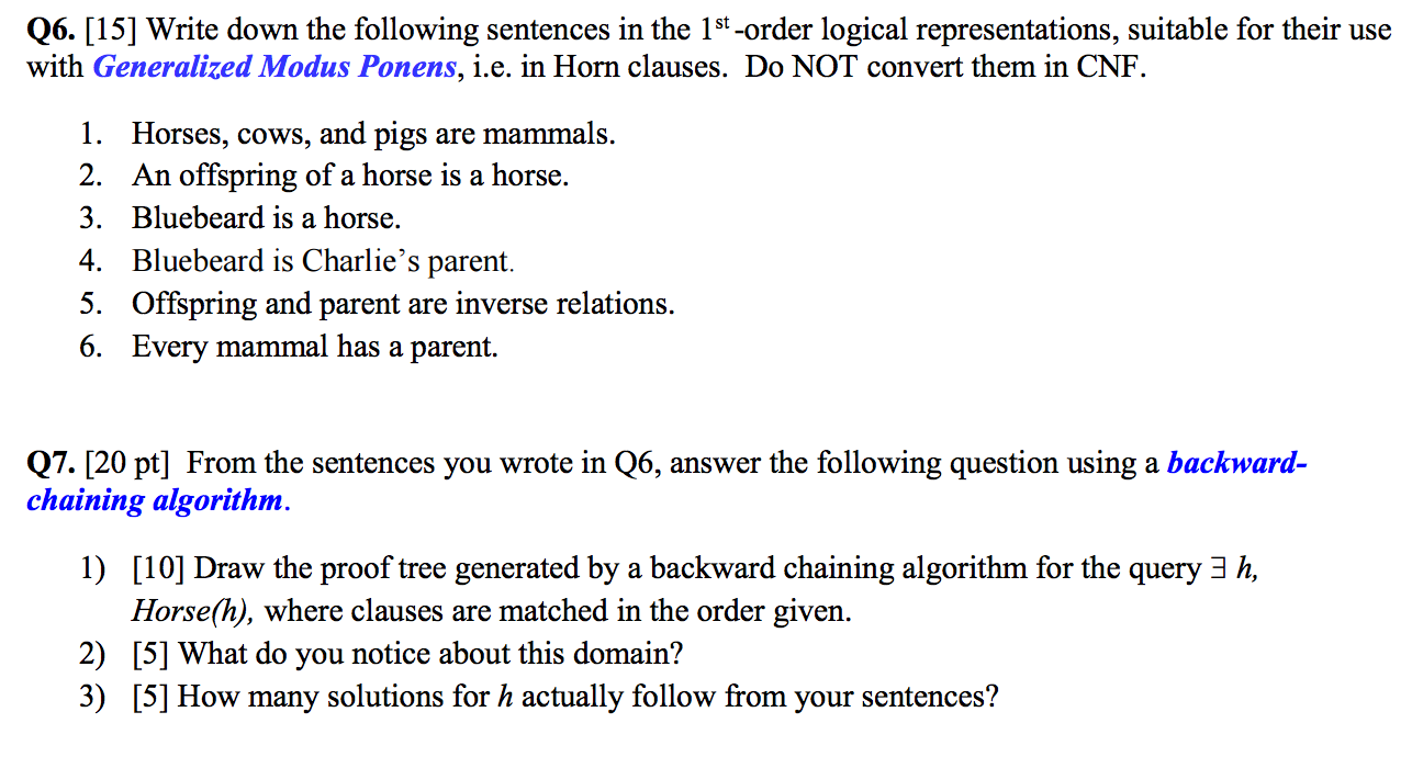 Solved Write down the following sentences in the 1st-order | Chegg.com