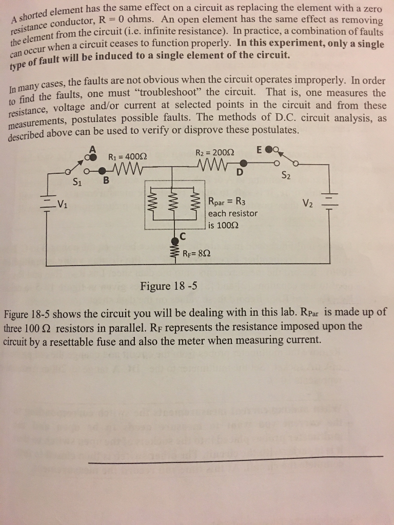 Solved element has the same effect on a circuit as replacing | Chegg.com