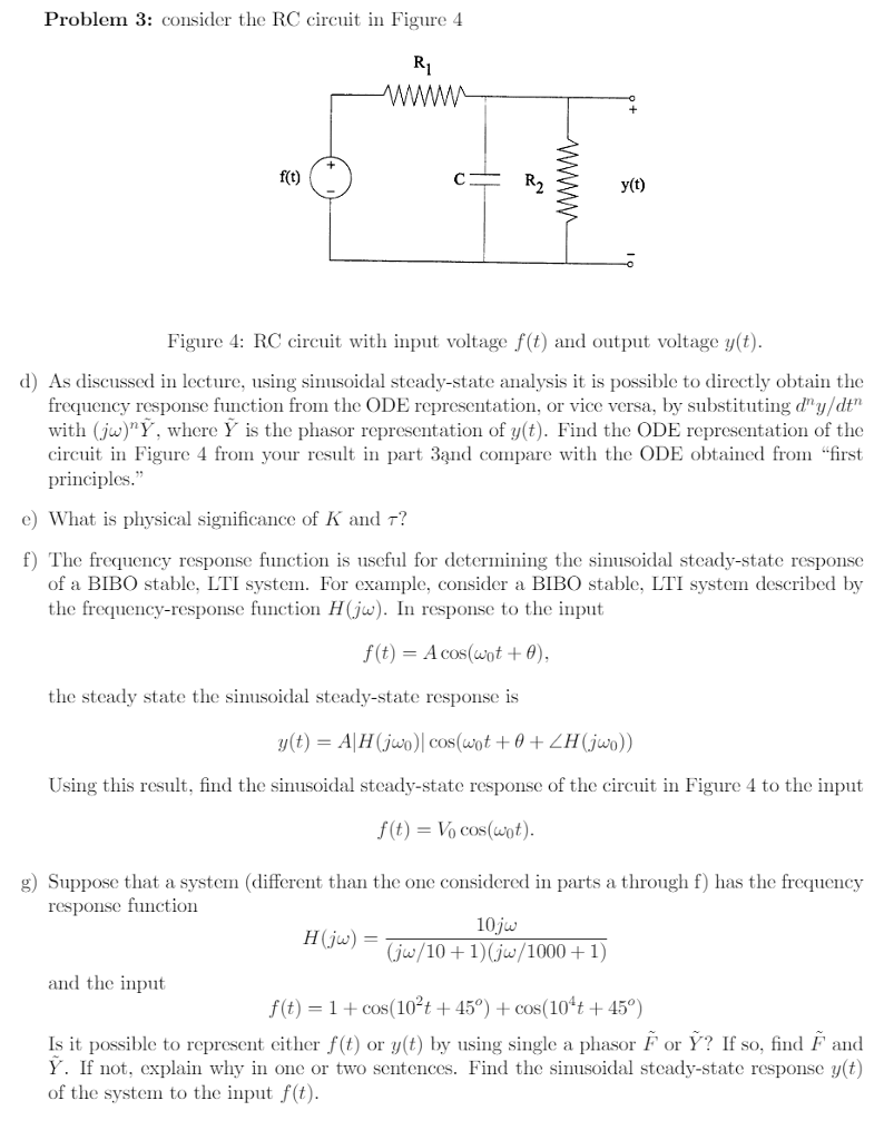 Solved consider the RC circuit in Figure 4 As discussed in | Chegg.com