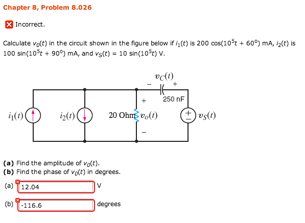 Solved Calculate v0(t) in the circuit shown in the figure | Chegg.com