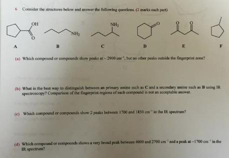 Solved Consider the structures below and answer the | Chegg.com